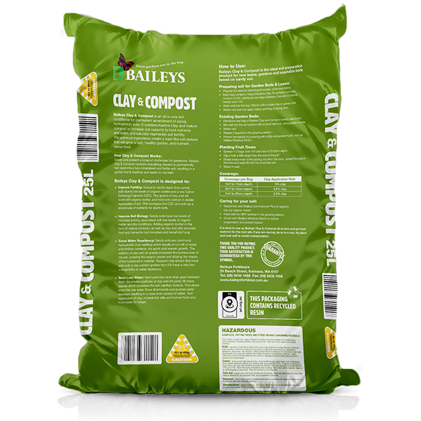 Clay & Compost 25L – Baileys Grow Gardens